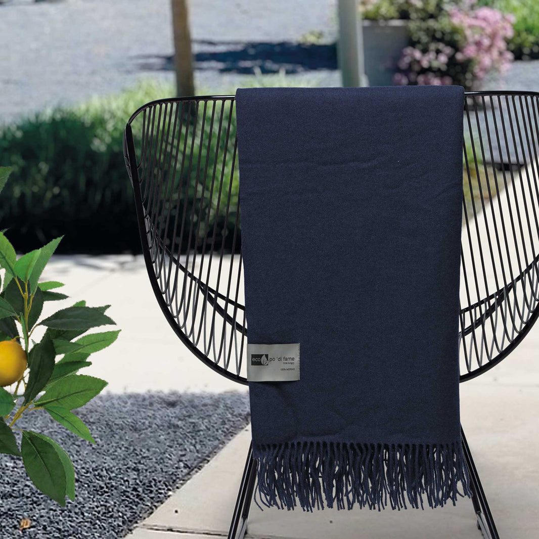 Mt Lodge Australian Merino Wool Blanket | POMLMB | House of Uniforms | Navy