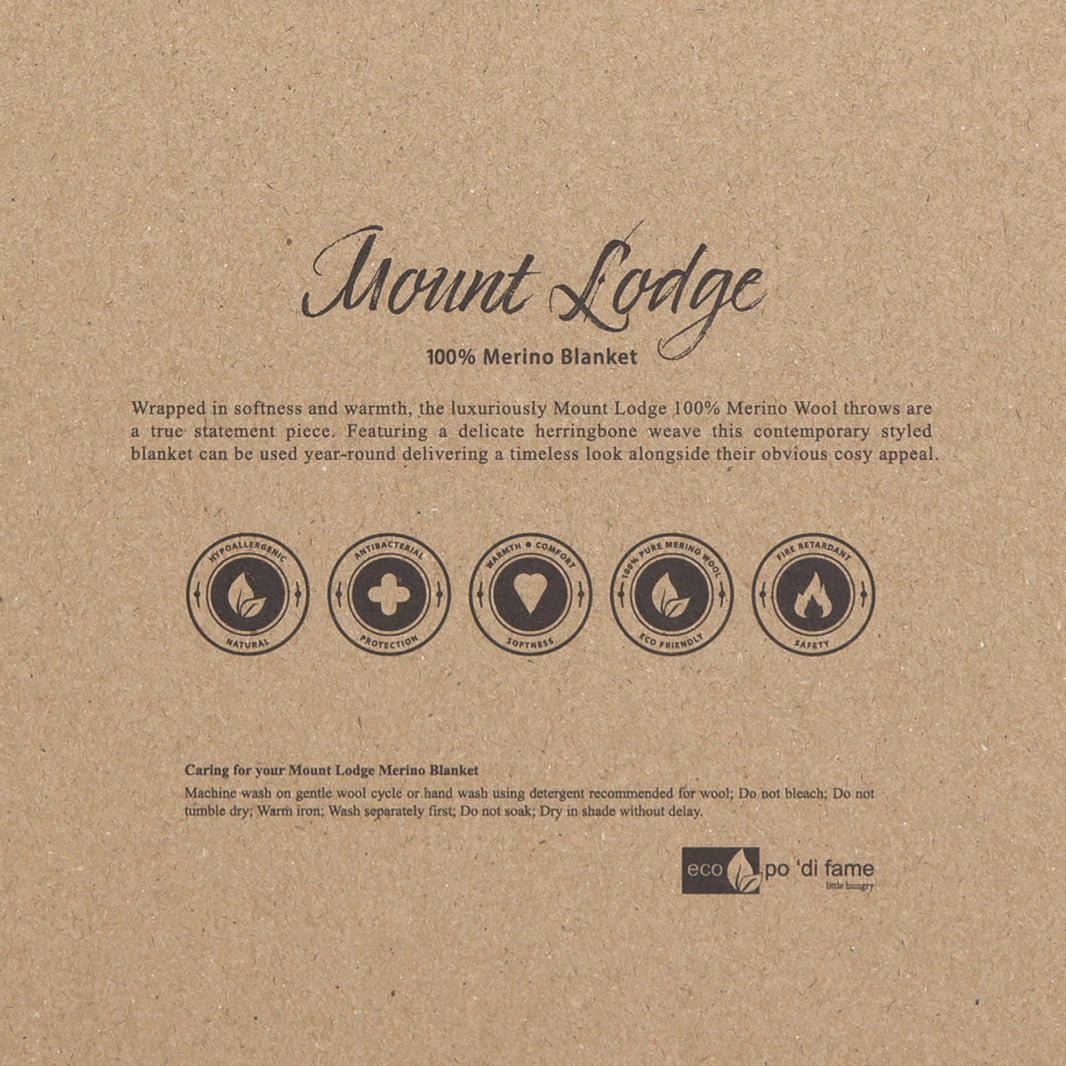 Mt Lodge Australian Merino Wool Blanket | POMLMB | House of Uniforms | Navy